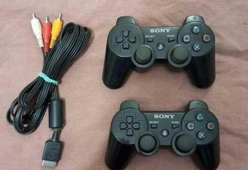 PlayStation 3-джойстики и av-кабель-оригиналы
