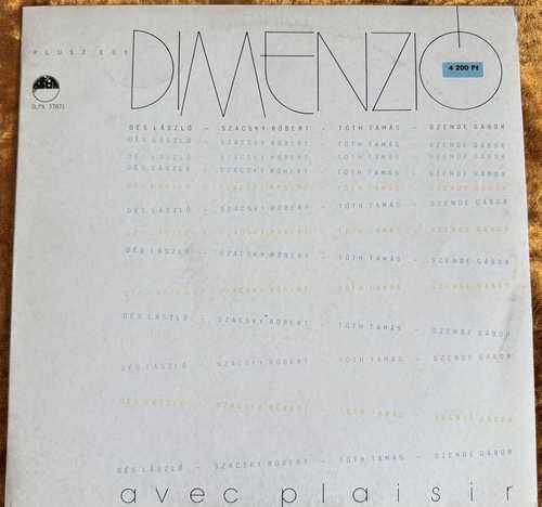 Dimenzio– Avec Plaisir (jazz) NM/VG 