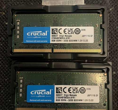 Оперативная память Crucial ddr4 8gb 3200