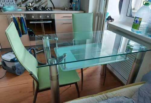 Кухонный стол стеклянный бу