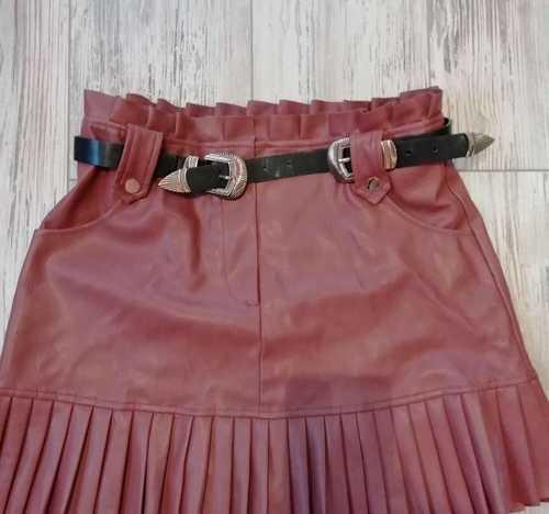 Юбка Zara L экокожа