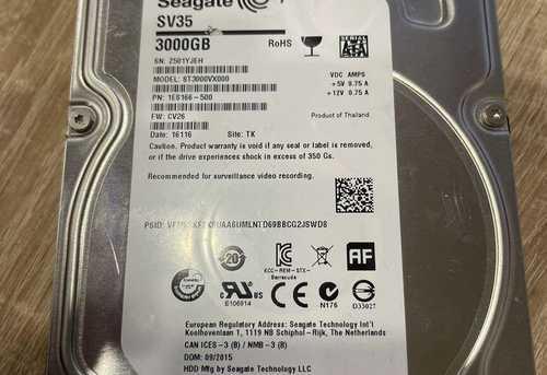 Жесткий диск seagate sv35 3tb