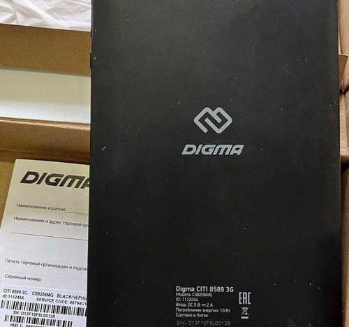 Планшет Digma citi 8589 3G MTK8321 PS8206MG