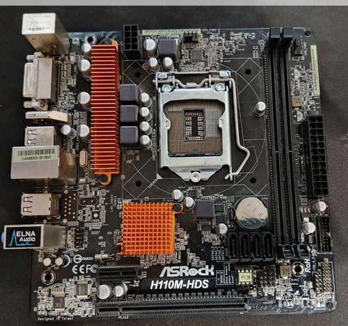 Материнская плата asrock H110M-HDS