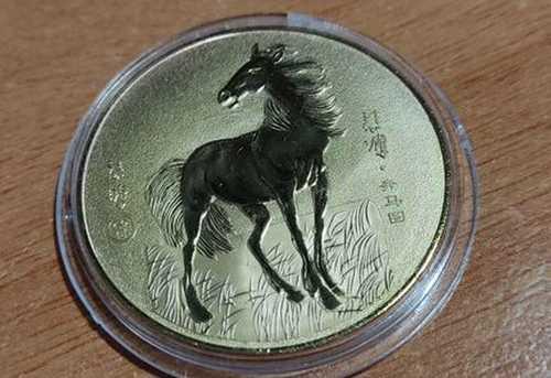 Монета Китайский календарь Год-Лошади,Мыши,Обезьян