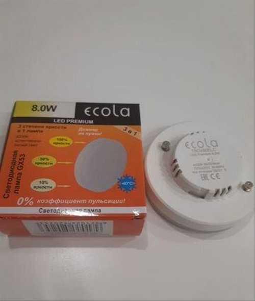 Светодиодная лампа ecola GX53 8,0W