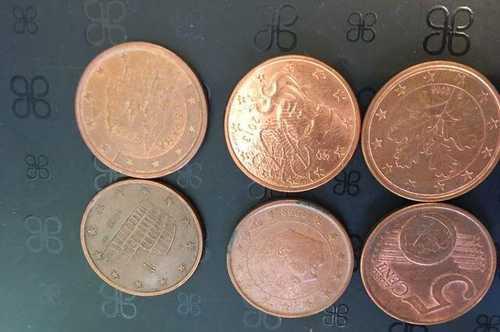 Монеты евро центы