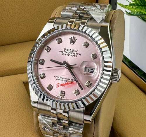 Женские часы Rolex Datejust розовые