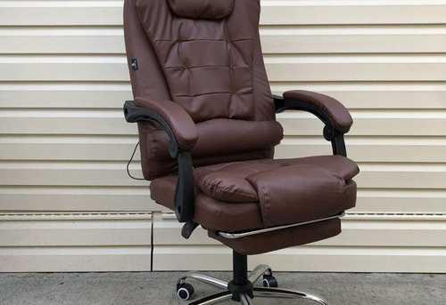 Компьютерное кресло с массажем и подножкой