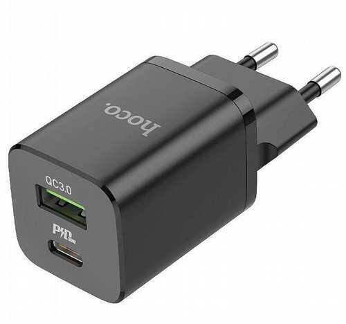 Сзу Hoco N13, 2USB, 3A, PD30W+QC3.0, черный (47396