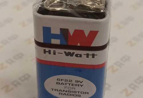 Батарейка крона HW Hi-Watt 6F22 9V 9 вольт