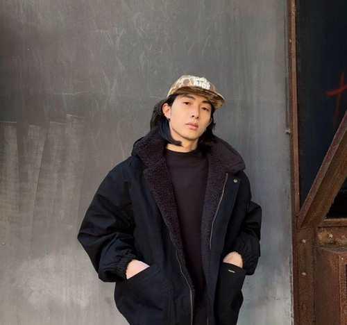Джинсовый бомбер Supreme со съемным капюшоном