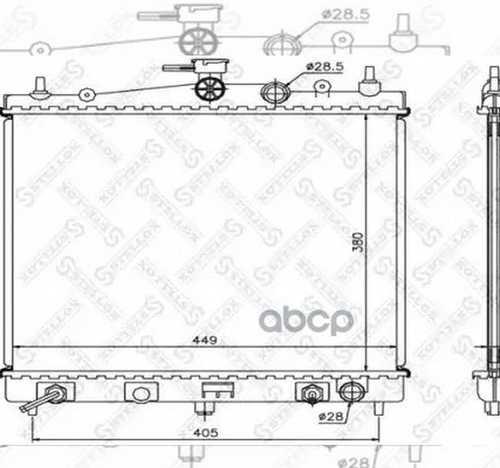 Радиатор системы охлаждения 1025190SX Stellox