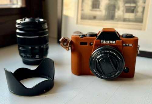 Фотоаппарат fujifilm X-T10 body black 2 объектива