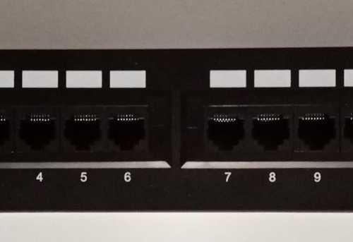 Патч-панель 5bites, PPU55-04W, 10'', 12 портов 5e