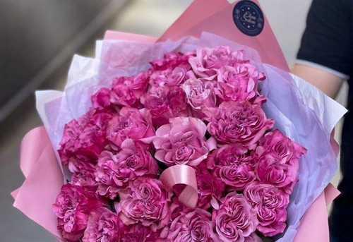 Пионовидные розы букет, доставка цветов, букет роз