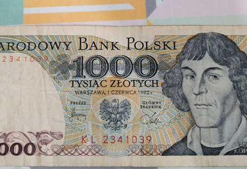 Банкнота - 1000 злотых - 1982 год