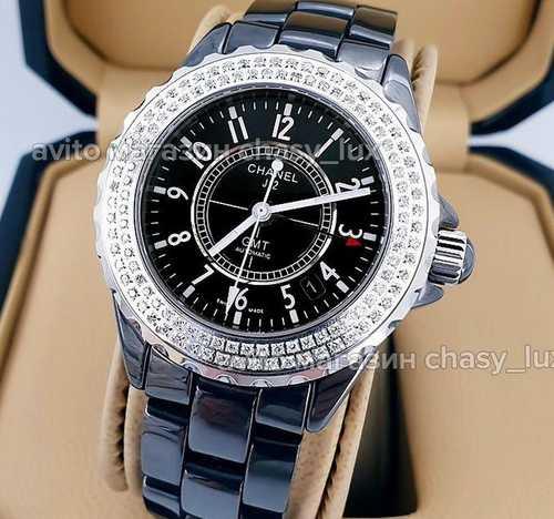 Часы Chanel J12 Diamonds Black