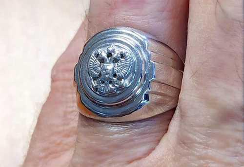 Серебряное кольцо "Герб" новое