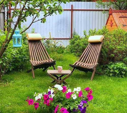 Кресло садовое 2шт + столик цвет палисандр