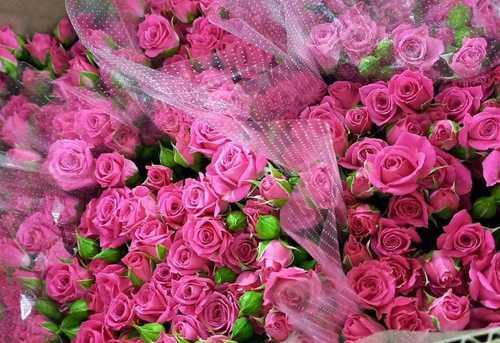 Роза кустовая букет цветы доставка Москва Люберцы