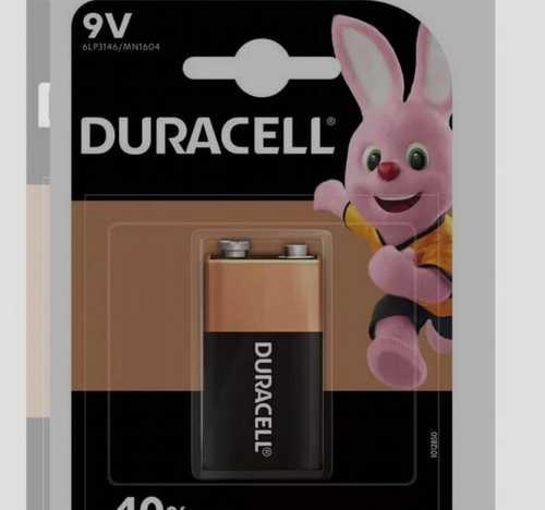 Батарейки duracell крона 9в (6lr61, 6F22),новые