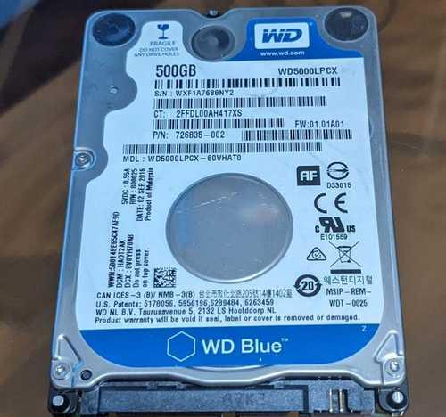 WD Blue Mobile WD5000lpcx