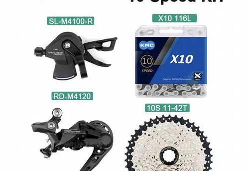 Shimano deore 10 скоростной комплект 11-42