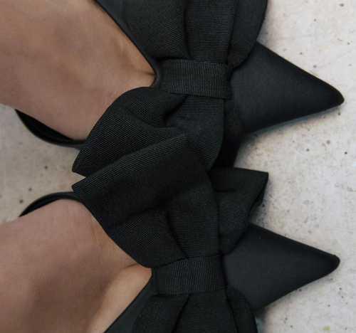 Туфли на высоком каблуке с бантом Zara