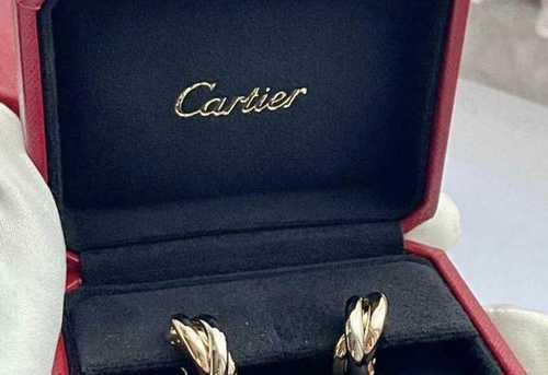 Золотые серьги Cartier Trinity 585 пробы 13.24 гр