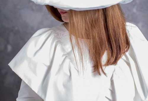 Прокат широкополой шляпы для фотосессий Белая роза