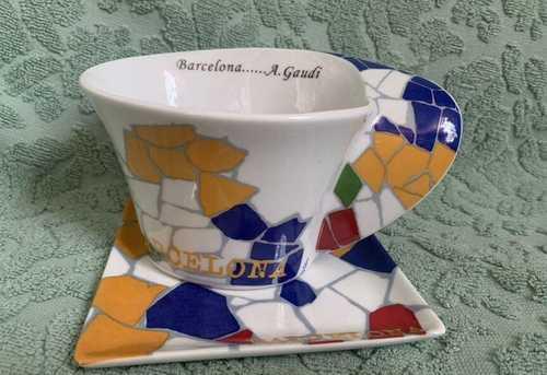 Чашка с блюдцем Antonio Gaudi Барселона