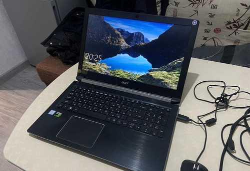 Игровой ноутбук 15.6" Acer Aspire 7 A715-72G, 1000 ГБ, Core i5-8300H, RAM 8 ГБ, GeForce GTX 1050 Ti 4 ГБ