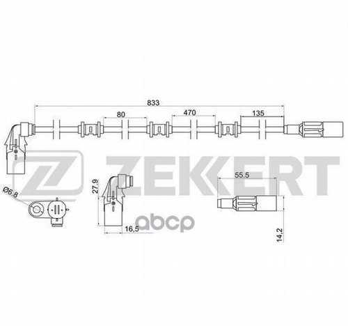 Датчик ABS передн. лев. MB M-Class (163) 98