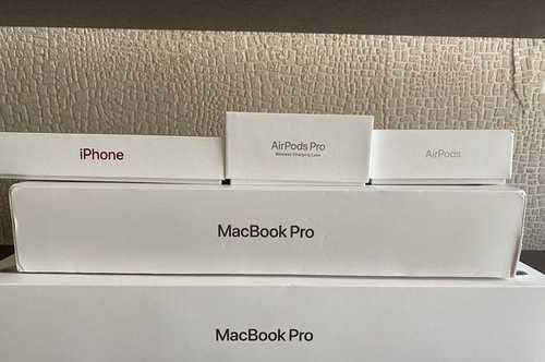 Коробки от iPhone, macbook pro, airpods
