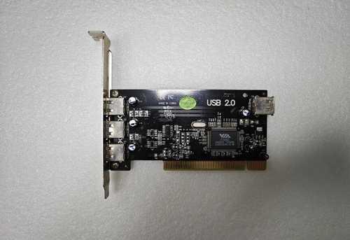 Плата расширение VIA VT6202 PCI TO 4 USB