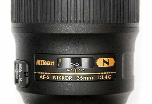 Nikon 35mm f/1.4G AF-S Nikkor новый