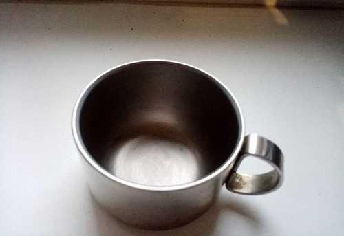 Чашка для эспрессо кофейная, нержавеющая сталь