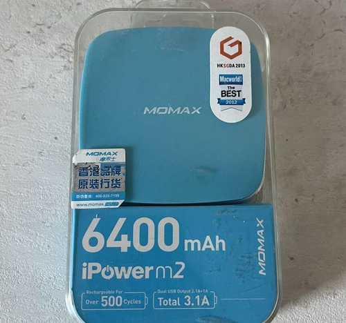 Внешний аккумулятор momax ipower m2 6400 mah 3.1A