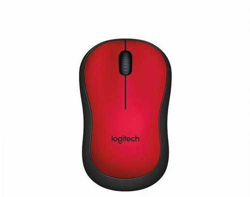 Беспроводная мышь Logitech M220 Silent, красный