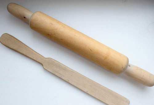 Скалка деревянная лопатка