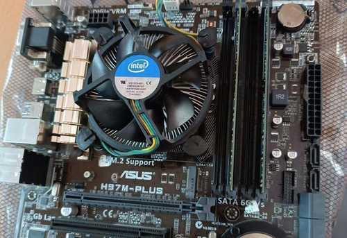 Asus H97M-Plus + Intel Core i5-4570 + 8GB DDR3-160