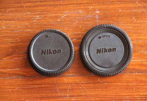 Крышка байонета Nikon F + задняя крышка объектива