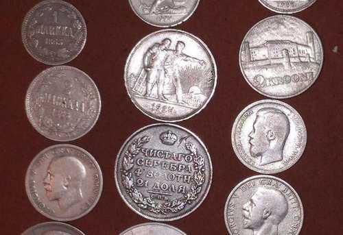 Набор серебрянных монет мира#1 :1813-2010, 16 шт