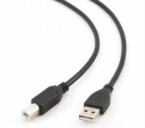 Кабель USB2.0 AM/BM (экран) 1.8м,Cablexpert черный