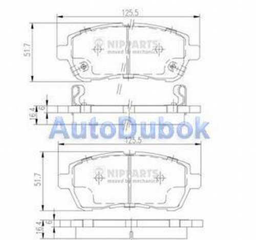 Тормозные колодки передние 1,25 на Suzuki Swift 20
