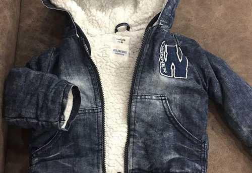 Джинсовая куртка утепленная 80-86