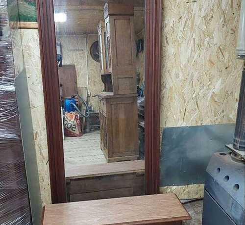 Купеческое старинное напольное зеркало