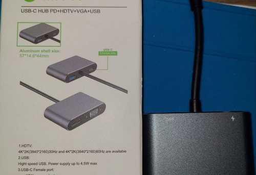 Usb хаб type c hdmi VGA USB