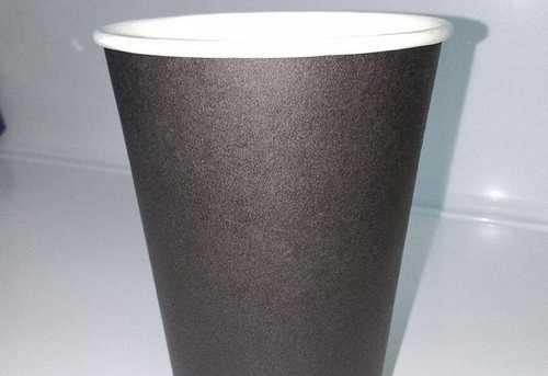 Бумажный стаканчик, двухслойный, чëрный 500мл D90